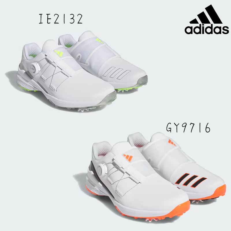 ＊立航高爾夫＊Adidas ZG23 BOA 男鞋 #IE2132 / #GY9716 ,(6顆爪釘) 白螢光綠/白橘 | 蝦皮購物