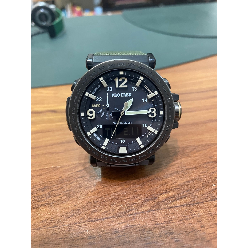 casio protrek PRG-600YB太陽能專業登山錶(免電池/羅盤/海拔/溫度/氣壓/世界時間) | 蝦皮購物