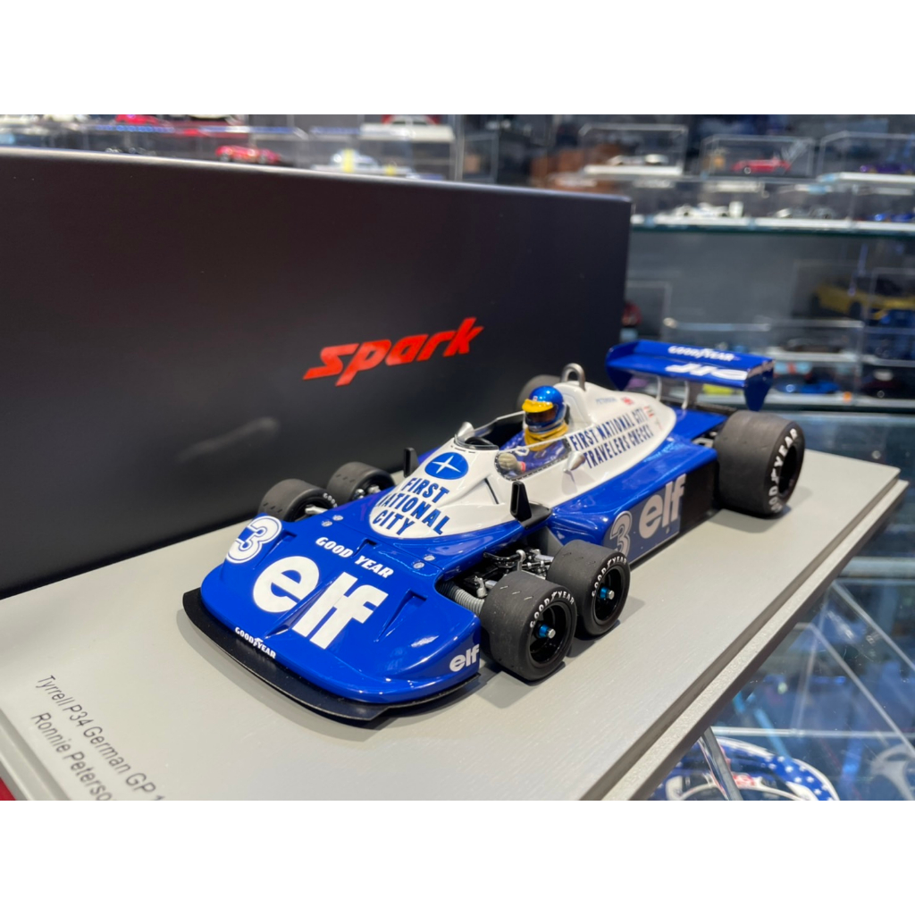 吉華@ 1/18 Spark 18S572 TYRRELL P34 NO.3 GERMAN GP 1977 RONNIE | 蝦皮購物