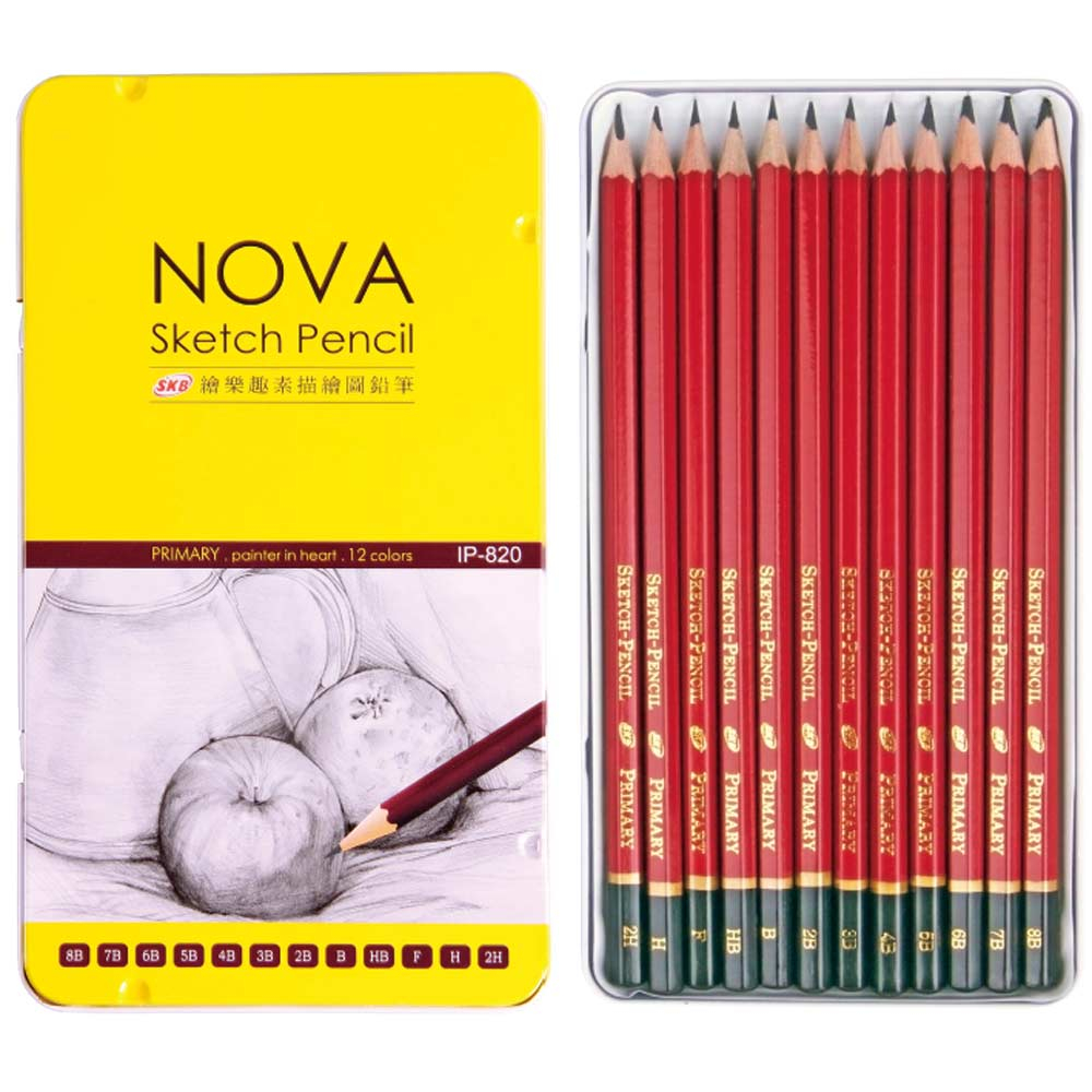 SKB IP-820 繪樂趣素描繪圖鉛筆/素描鉛筆/素描筆/鉛筆 【12色】好好逛文具小舖 | 蝦皮購物