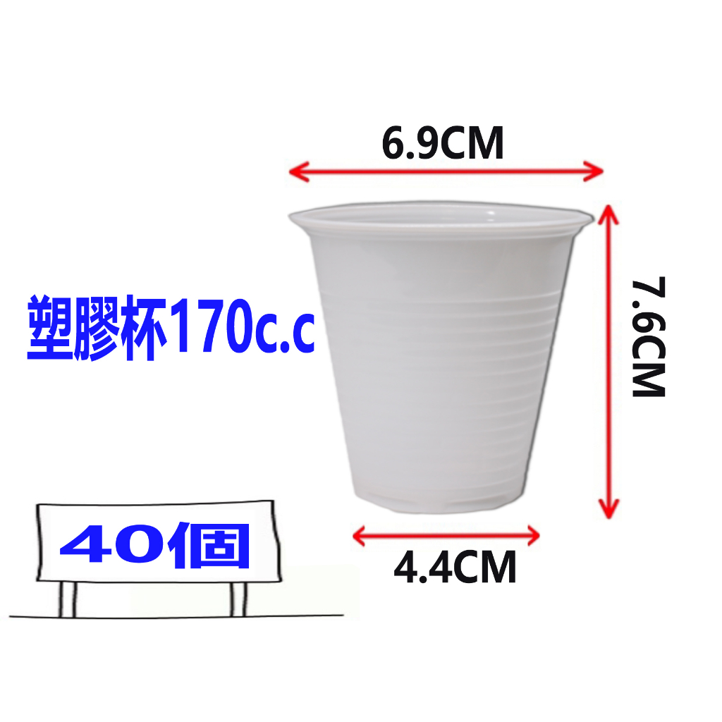 台灣現貨 台灣製 170cc 高級捲邊免洗杯 透明杯 40入 免洗杯 飲料杯 透明杯 塑膠杯 水杯 耐熱杯 比好事多划算 | 蝦皮購物