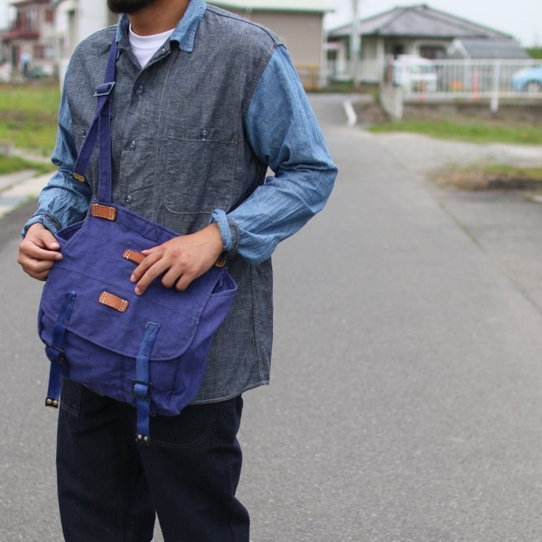 羅馬尼亞軍公發帆布包 庫存新品 Vintage Romanian Army Blue Haversack Bag | 蝦皮購物