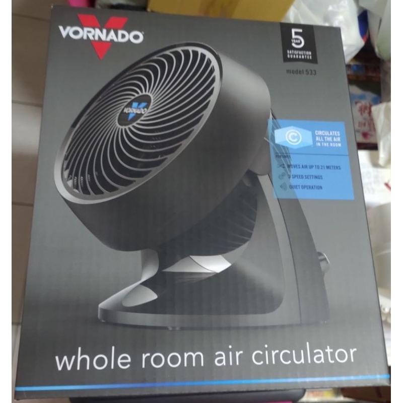 美國VORNADO沃拿多 3段速渦流空氣循環扇 533B 黑色 蝦皮最低價 | 蝦皮購物