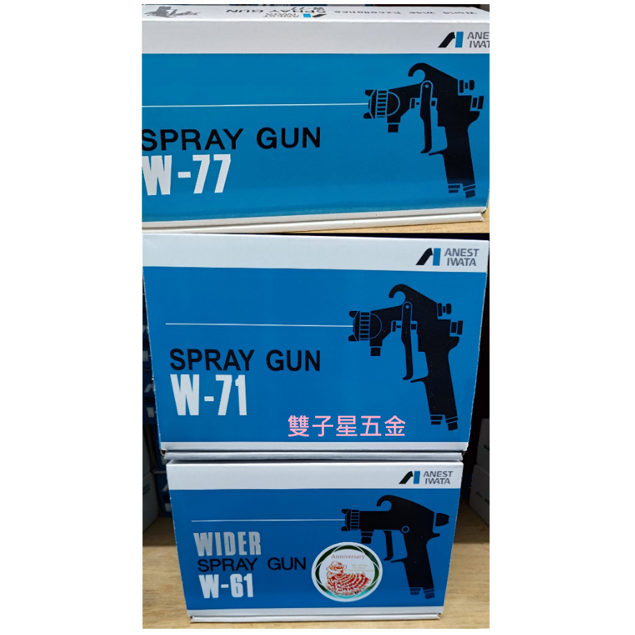 【雙子星五金】日本岩田 IWATA 噴漆槍 氣動 W-61 W-77 W-71 鋁杯 油漆 噴槍 W61 W71 W77 | 蝦皮購物
