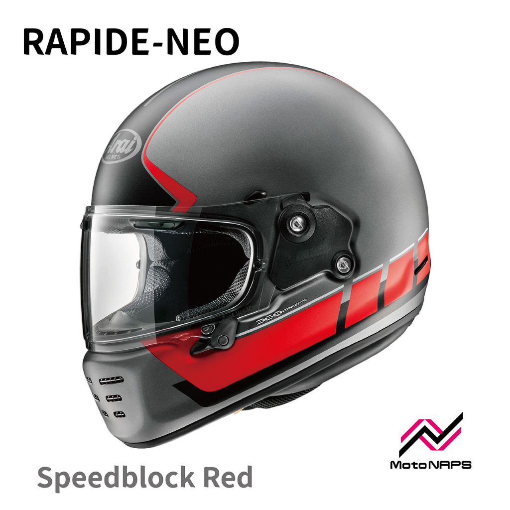 【NAPS 納普司】ARAI RAPIDE-NEO Speedblock 消光 紅 白 黃 復古 全罩安全帽 公司貨 | 蝦皮購物