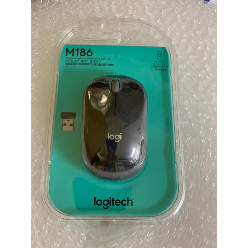 LOGITECH 羅技 M186 電腦無線滑鼠 | 蝦皮購物
