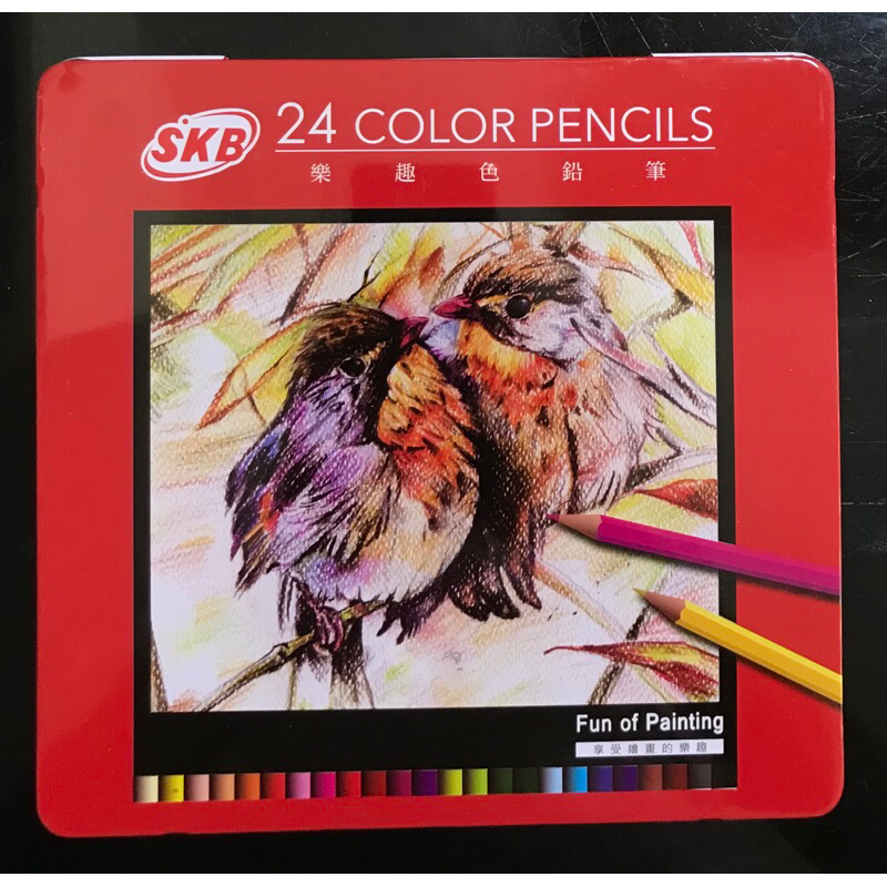 SKB-24色六角鐵盒鉛筆 | 蝦皮購物