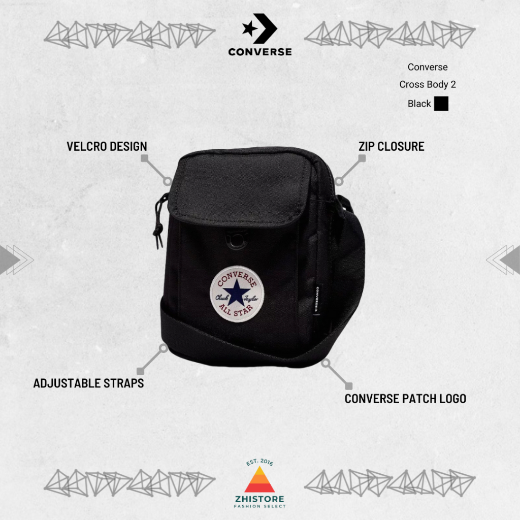 【ZhiStore】Converse Cross Body 2 復古 側背小包 黑色 Star 10020540-A01 | 蝦皮購物