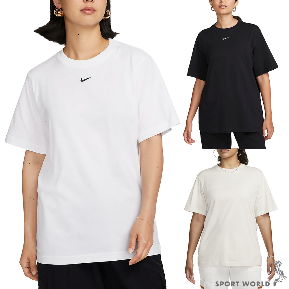 Nike 女裝 短袖上衣 純棉 白/黑/米【運動世界】FD4150-100/FD4150-010/FD4150-104 | 蝦皮購物