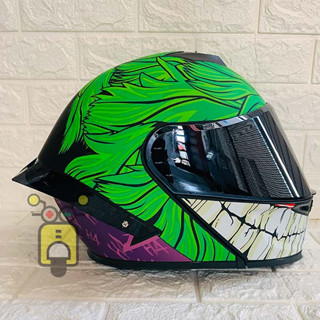 (免運 現貨 送多層膜片)WRF ws-202 綠魔 可樂帽 小丑 彩繪 全罩安全帽 雙鏡片 排扣 wrf 沃狼 DOT | 蝦皮購物