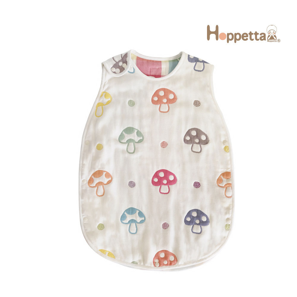【Hoppetta】日本製 六層紗防踢背心 2-7歲 蘑菇 四季通用｜官方旗艦店 | 蝦皮購物