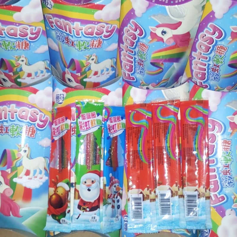 日日旺 蘴舟 彩虹軟糖90g（15g糖果6包）聖誕節 聖誕老公公 麋鹿 雪人 馬來西亞 點心零嘴餅乾伴手禮 零食台娃娃機 | 蝦皮購物
