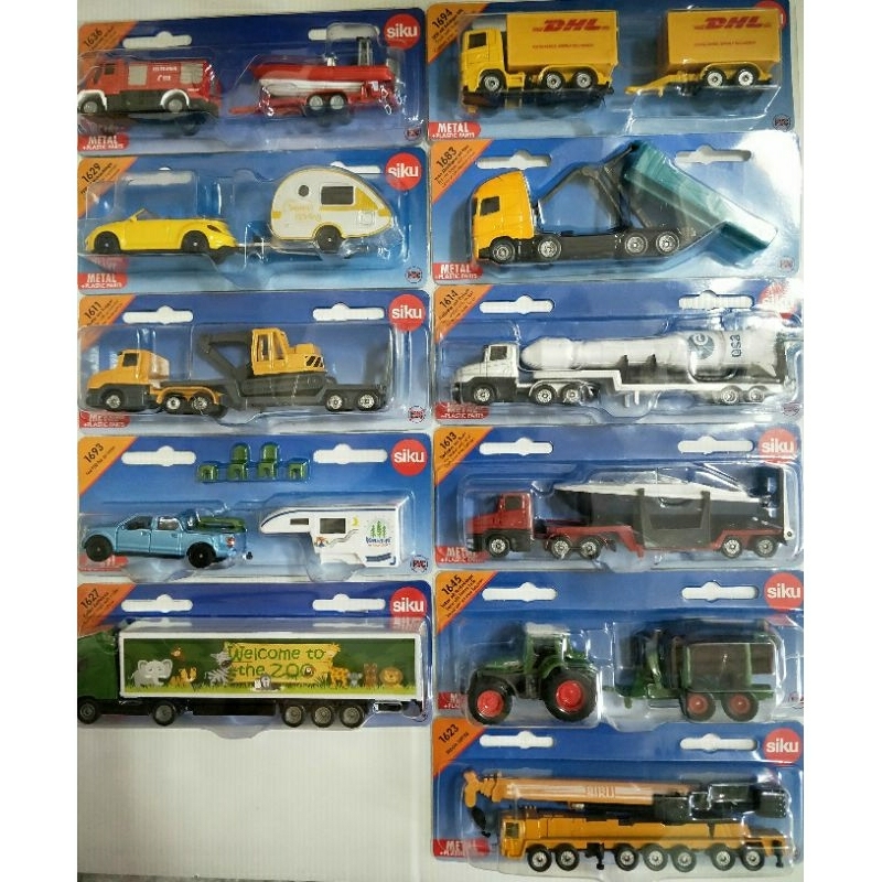 SIKU 合金車 1623吊車 1627貨櫃車1636消防車1611平板拖車1629露營車 1645搬運車 1616拖車 | 蝦皮購物