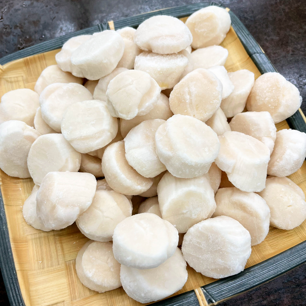 【盅龐水產】生食干貝4S - 淨重1KG±5%/盒(約51-60顆) (活動價) | 蝦皮購物