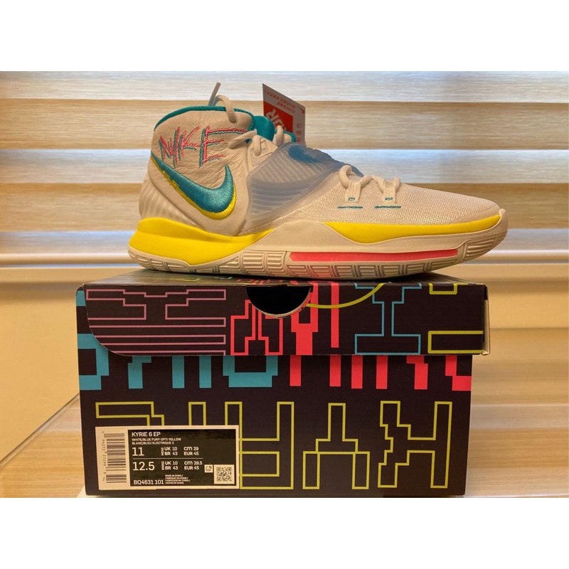 100%全新NIKE KYRIE 6 EP NEON GRAFFITI 白彩 塗鴉 風車 BQ4631-101 us11 | 蝦皮購物