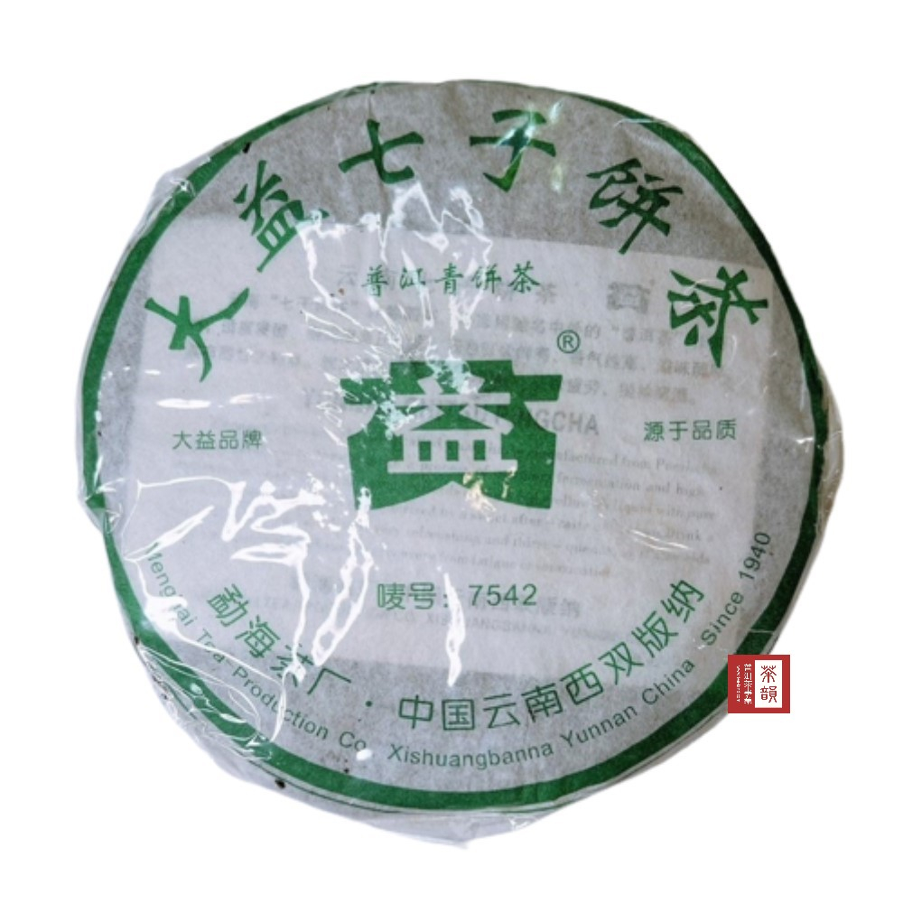 【茶韻】2006年 大益 【7542】601 357g 青餅 普洱茶 生茶 傳統配方 保證真品 購買安心 | 蝦皮購物
