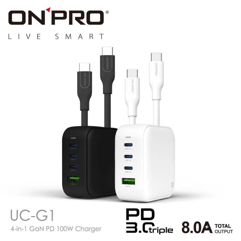 ONPRO UC-G1 100W GaN 氮化鎵 USB-C PPS PD3.0 充電器 旅充 A095 | 蝦皮購物