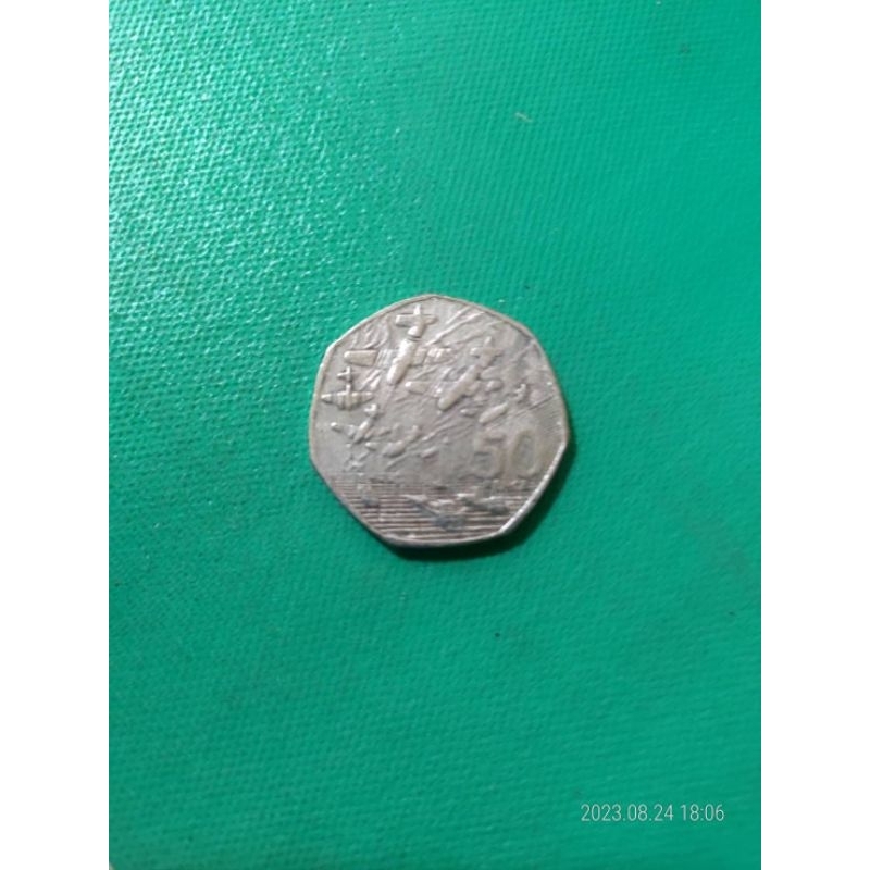 1994年 諾曼第登陸50周年紀念幣 英國50便士 紀念幣 硬幣 蝦皮購物