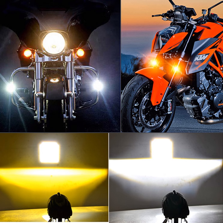 《樣樣型》雙色 雙魚眼 霧燈 鋁合金 近遠燈 黃光/白光 外掛式LED大燈 機車 MMBCU DRG FORCE 12V | 蝦皮購物