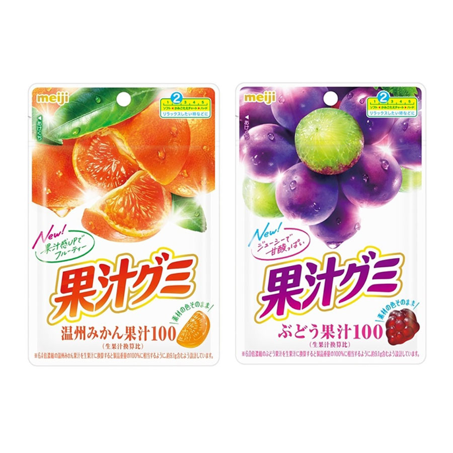 🇯🇵《日本零食》Meiji明治果汁QQ軟糖/葡萄QQ糖/溫州蜜柑QQ糖/橘子柑橘軟糖/水果軟糖/水果造型軟糖/果汁100 | 蝦皮購物