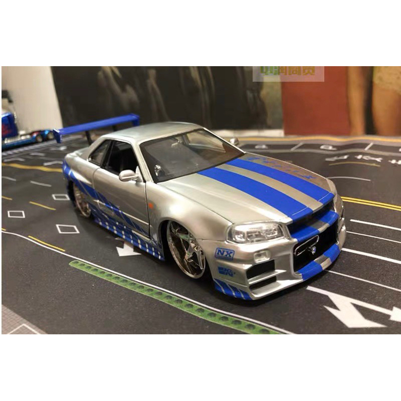 （現貨）1/24 GTR R34 玩命關頭 的塗裝 1:24 模型車 生日禮物 | 蝦皮購物