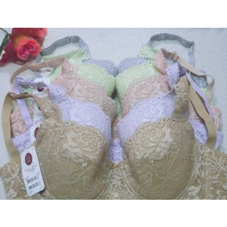 《曼黛瑪璉》蕾絲繡花內衣【R9006-7】~70C,70D,75D~紫,綠,灰,膚,橘~另有褲子搭 | 蝦皮購物