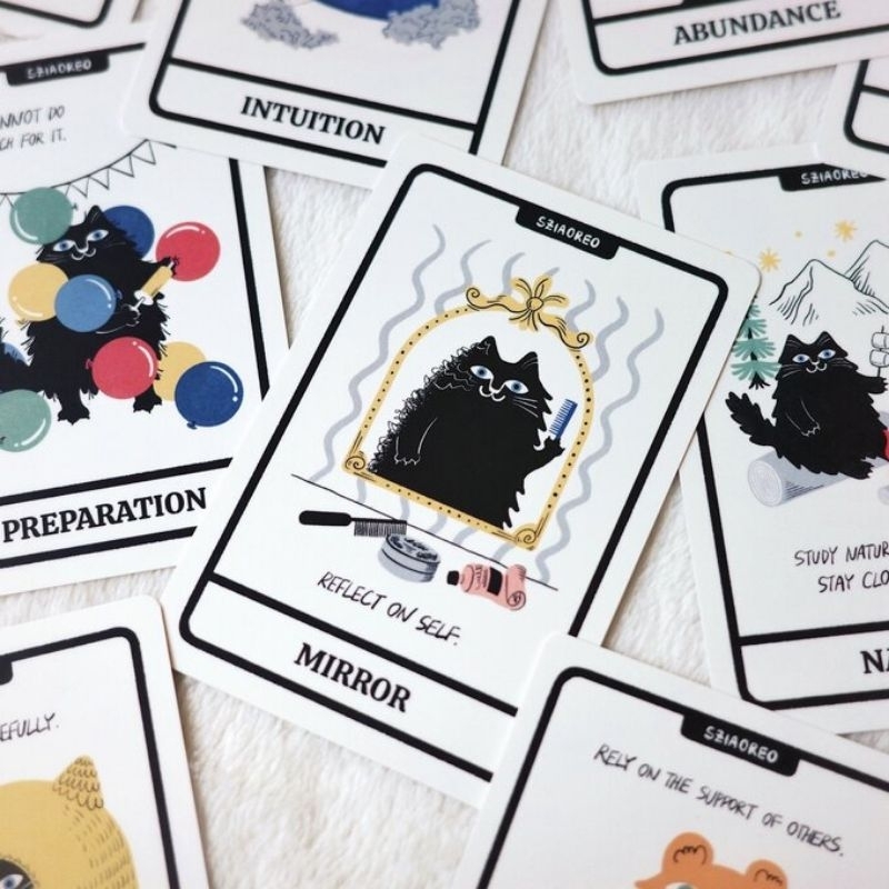 Shandi進口牌卡－正版限量私人發行－日本／黑貓神諭卡／Black Cat Oracle Deck | 蝦皮購物