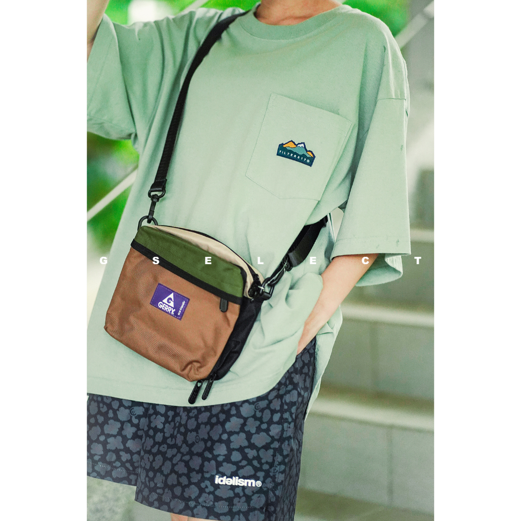 【GSELECT】Gerry 登山 戶外 休閒品牌 防潑水 多夾層 尼龍 側背包 方包 | 蝦皮購物