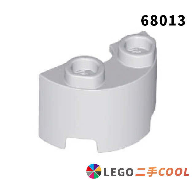 【COOLPON】正版樂高 LEGO【二手】68013 Cylinder Half 1x2x1 圓筒 圓柱 淺灰 | 蝦皮購物