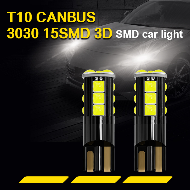 【晴天】T10 T15 LED 牌照燈 室內燈 倒車燈 CANBUS 白光 歐系 解碼 3D 小燈 3030 15晶 | 蝦皮購物