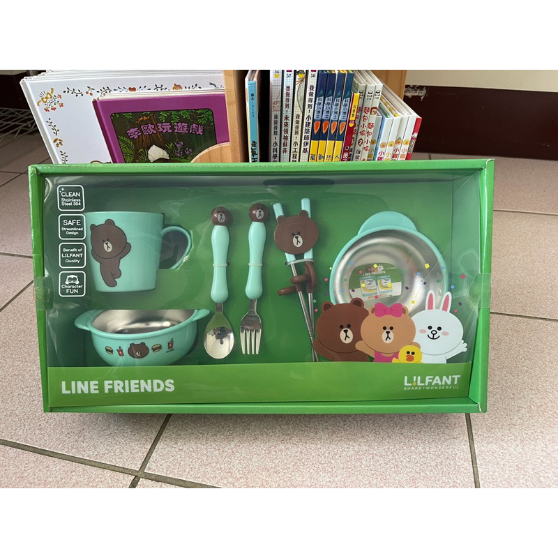 全新 line friends 不鏽鋼學習餐具組 | 蝦皮購物