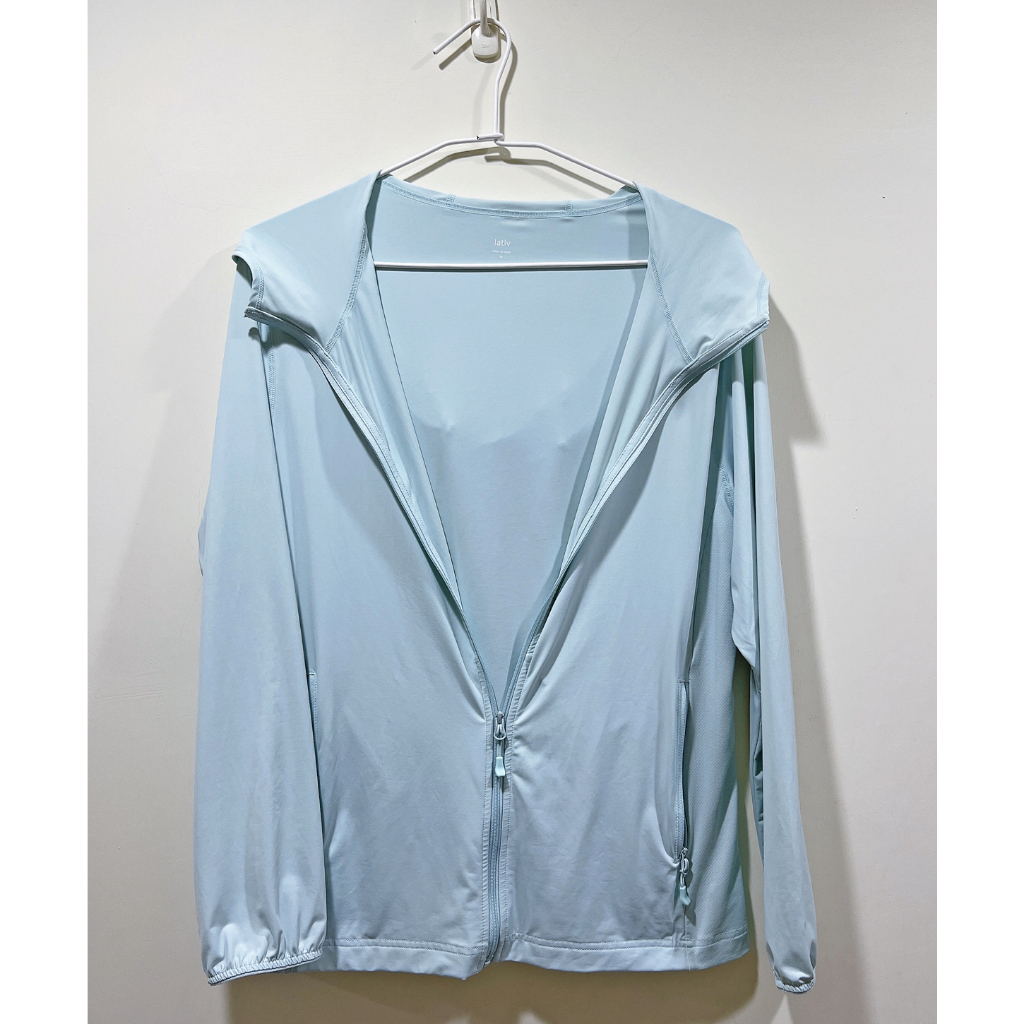【二手/近全新出售】Lativ 抗UV涼感防風外套 防曬外套 機車外套 藍綠色/水綠色外套 女XL碼可穿 幾乎全新 現貨 | 蝦皮購物