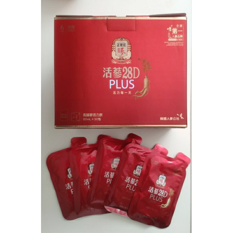 正官庄 活蔘28D PLUS 高麗蔘活力飲 80ml | 蝦皮購物