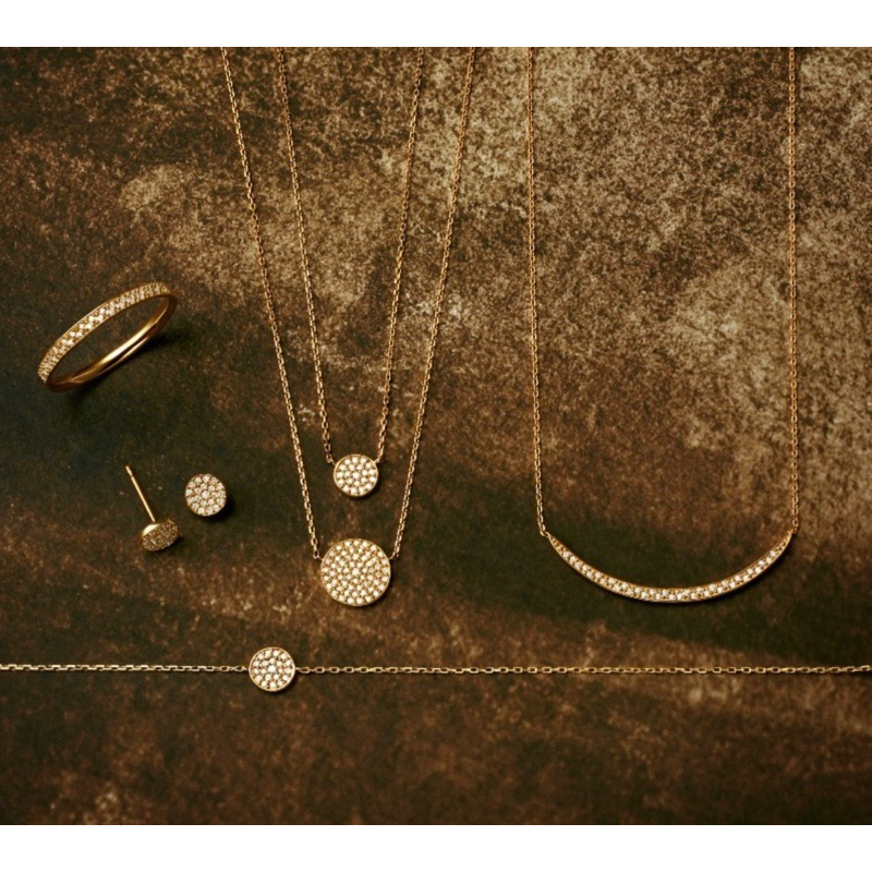 agete 18K密釘鑲鑽石項鍊 | 蝦皮購物