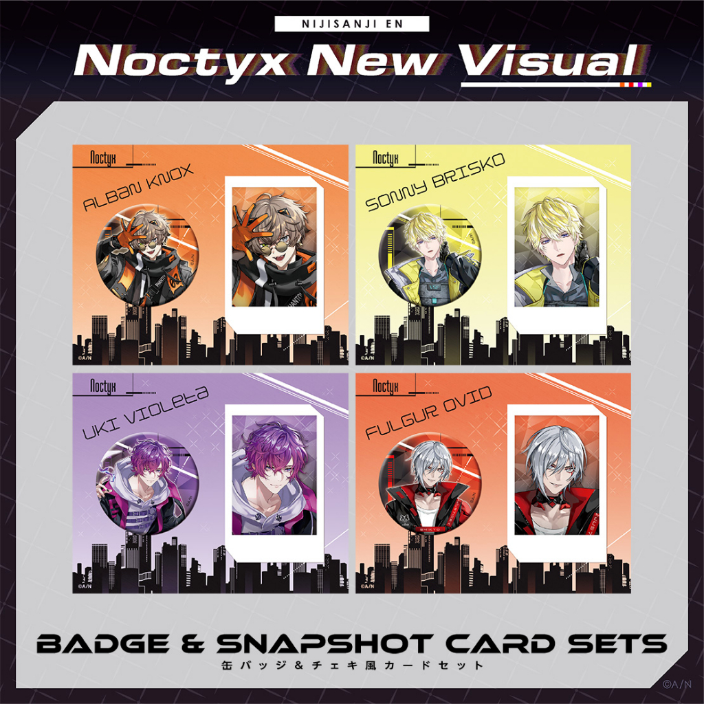 【阿美百寶屋】現貨 正版 彩虹社 Nijisanji EN Noctyx 新視覺 新立繪 徽章 拍立得 套組 | 蝦皮購物