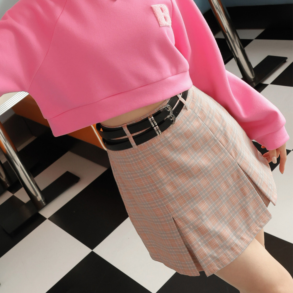 AIR SPACE 【benefit聯名】格布格以喜歡我短裙(附皮帶)(藍/粉紅) 女裝 現貨 | 蝦皮購物