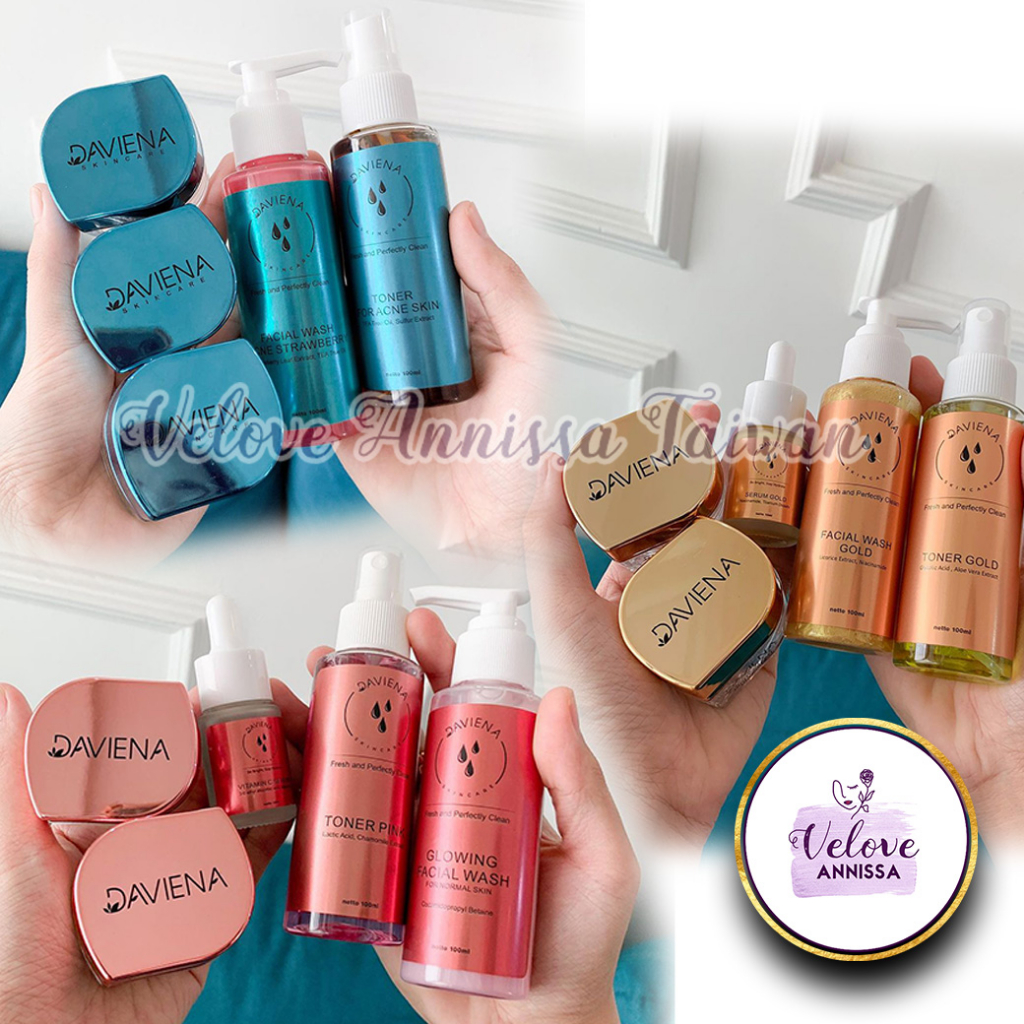 Paket Daviena Skincare Acne Glowing Gold Flek Jerawat Putih | 蝦皮購物