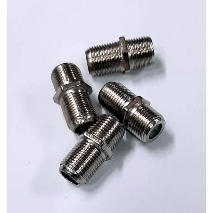 同軸中間接頭 雙母接頭 TV電視訊號中間延長接頭 CATV/電視纜線5C2V RF 中間接頭 F雙接頭 一包100個 | 蝦皮購物