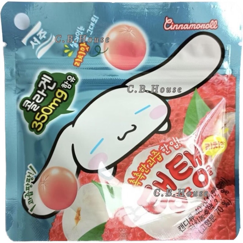 韓國 SEOJU Q彈軟糖 草莓風味 水蜜桃風味 荔枝風味 Hello Kitty 美樂蒂 大耳狗 喜拿 夾鏈袋裝 | 蝦皮購物