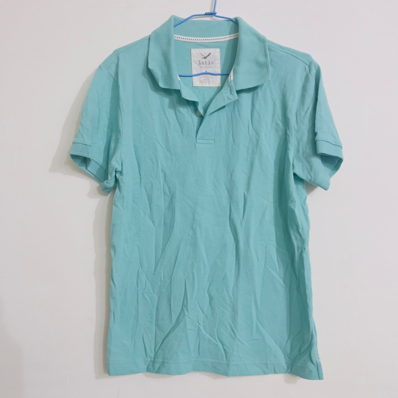lativ質感polo衫-湖綠色 | 蝦皮購物