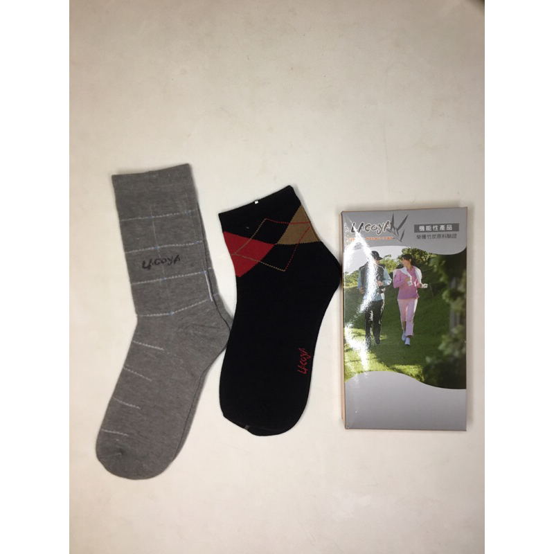 LACOYA竹炭休閒襪 機能襪(一盒2入男女各1) | 蝦皮購物