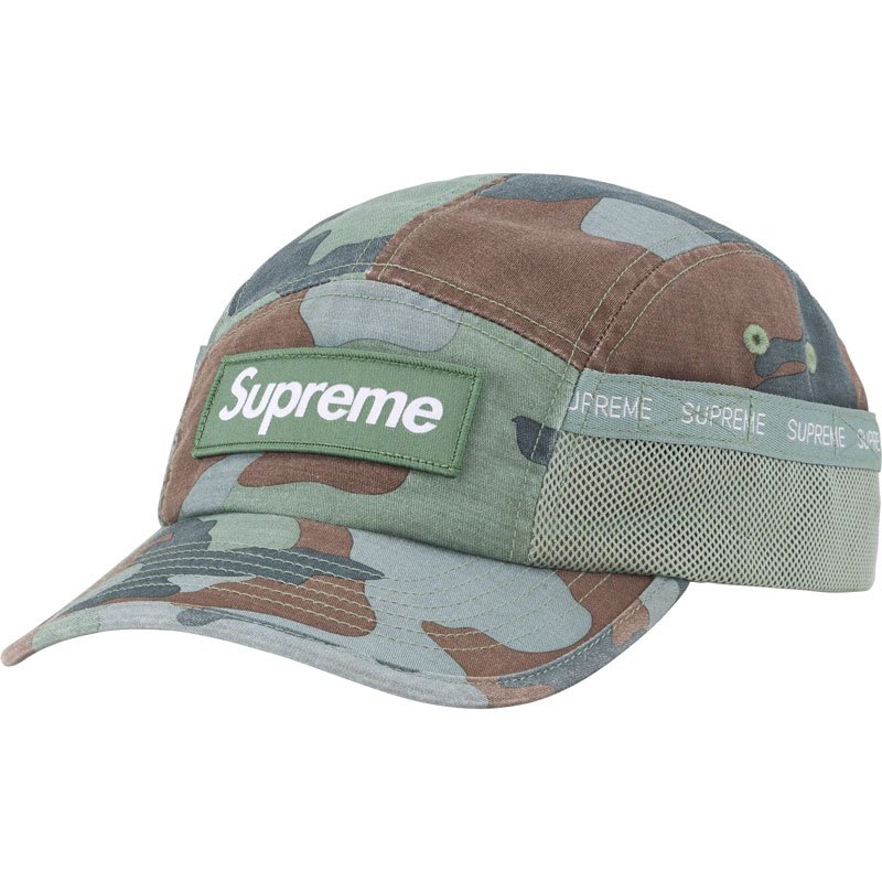 SUPREME FW23 MESH POCKET CAMP CAP 五分割帽 (灰石迷彩) 化學原宿 | 蝦皮購物