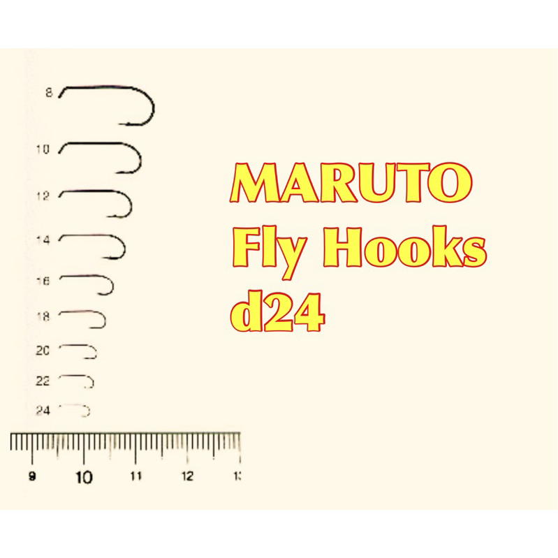 《一朗釣具》MARUTO Fly Hooks d24(有倒鉤)直柄鉤！ | 蝦皮購物