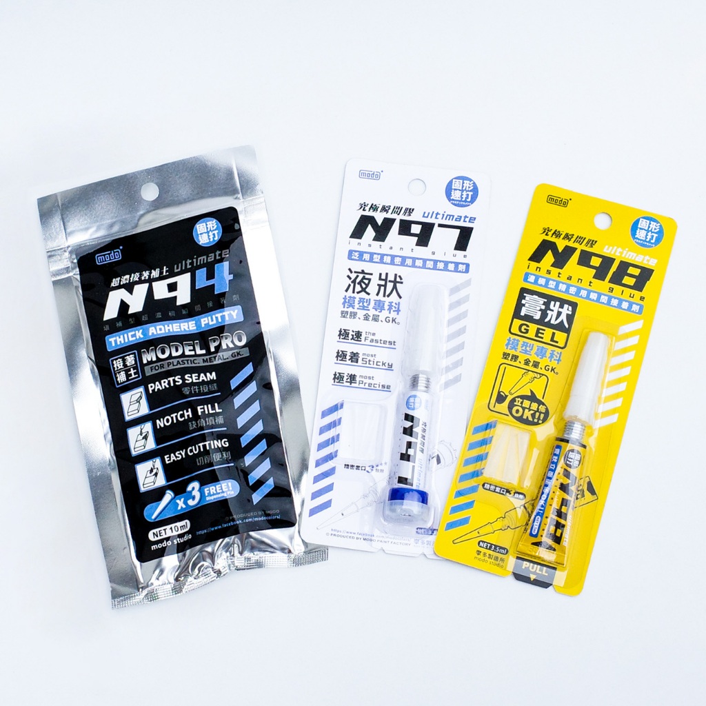 [从人] 摩多 modo N94 黑色超濃接著補土 / N97 液狀 / N98 膏狀 究極瞬間膠 超濃瞬間膠 | 蝦皮購物