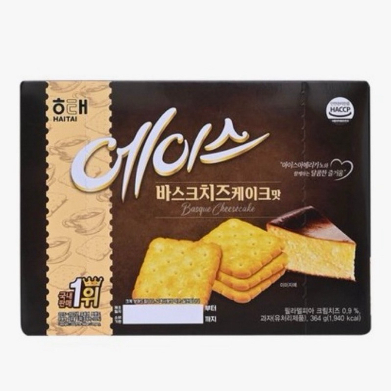 [預購]海太 ACE 巴斯克起司蛋糕餅乾 364g HAITAI 蘇打餅乾 韓國零食 巴斯克 乳酪蛋糕 | 蝦皮購物