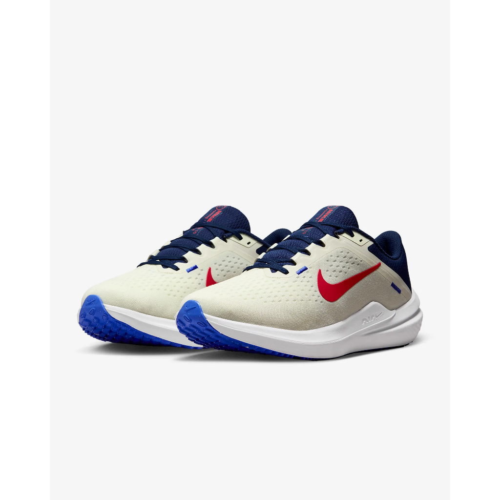 [狗爹的家] NIKE AIR WINFLO 10 米白 深藍 紅 DV4022-006 氣墊 男慢跑鞋 | 蝦皮購物
