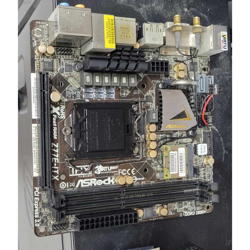 故障品 故障原因不明 ASROCK 華擎 Z77E-ITX Z77晶片1155腳位 mini ITX 450元無檔板 | 蝦皮購物