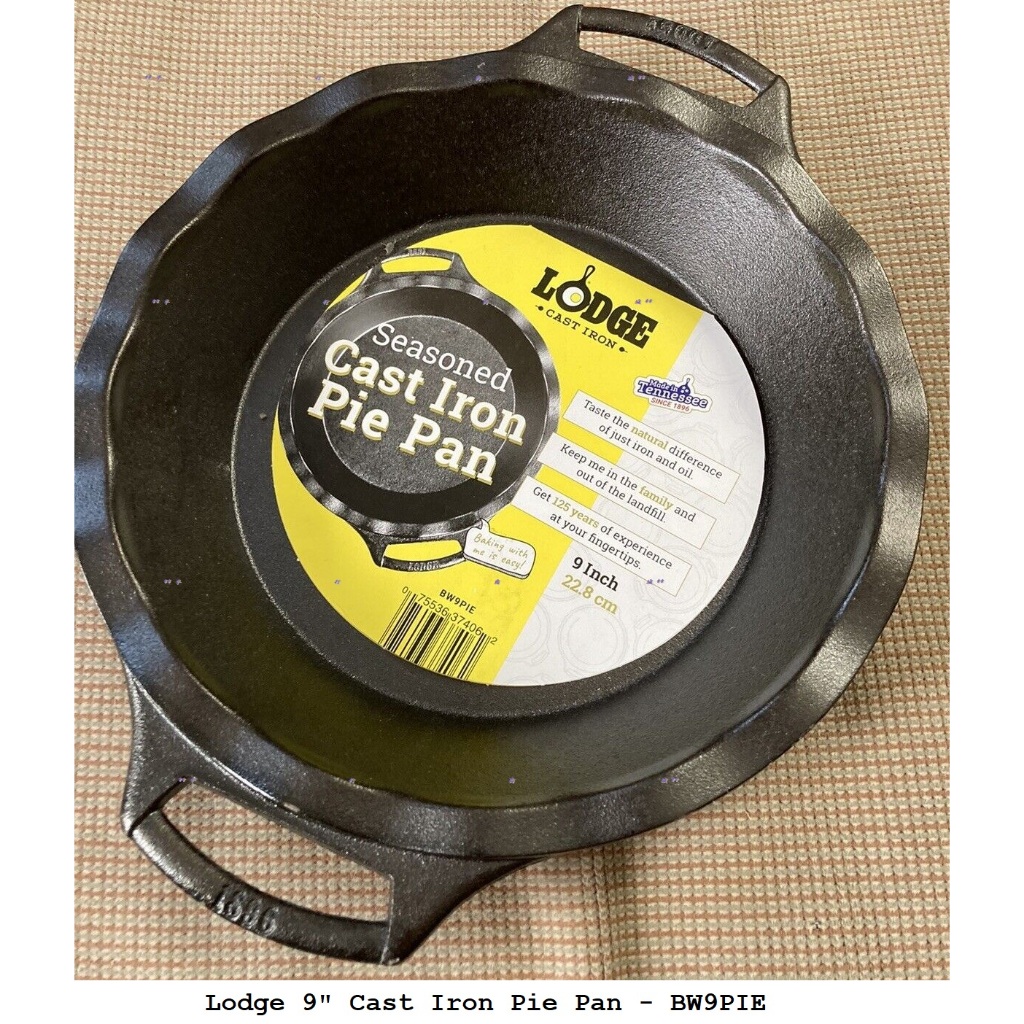 全新美國原裝Lodge 9" Seasoned Cast Iron Pie Pan 9吋鑄鐵派盤 - BW9PIE | 蝦皮購物