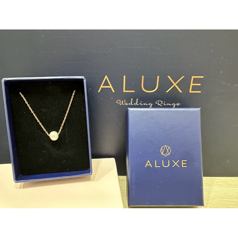 ALUXE 亞立詩 玫瑰金珍珠項鍊 | 蝦皮購物