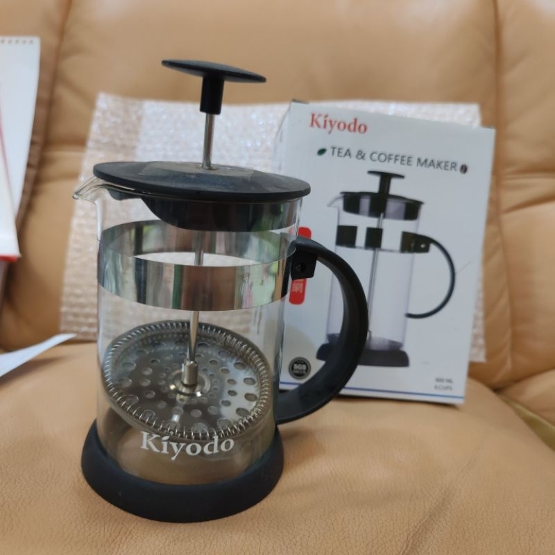 KIYODO 法式濾壓沖泡壺800ml 二手 蓋子些微有裂開 不影響使用 | 蝦皮購物